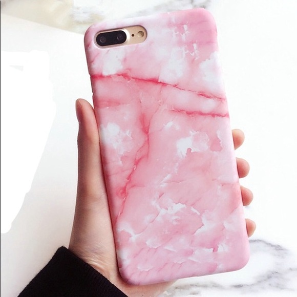 Accessories | Iphone 8 Plus Marble Case Pink New | Poshmark